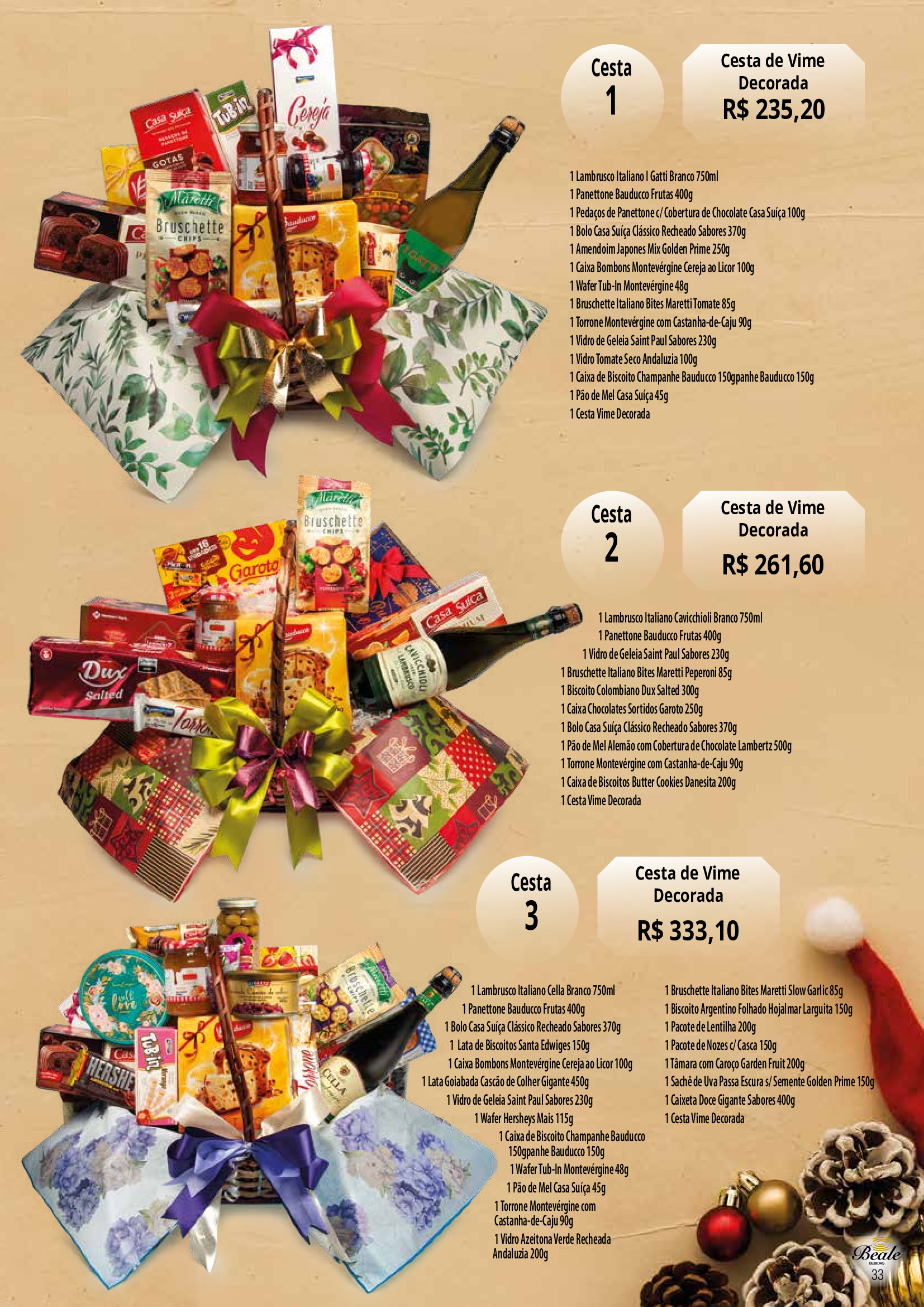 Catálogo de Kits para Presente e Cestas de Natal